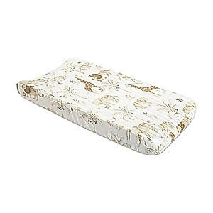 Crane Baby Stretchy Changing Pad Cover, Breathable Changing Pad Cover for Boys and Girls, Safari Animal, 16”w x 32”h