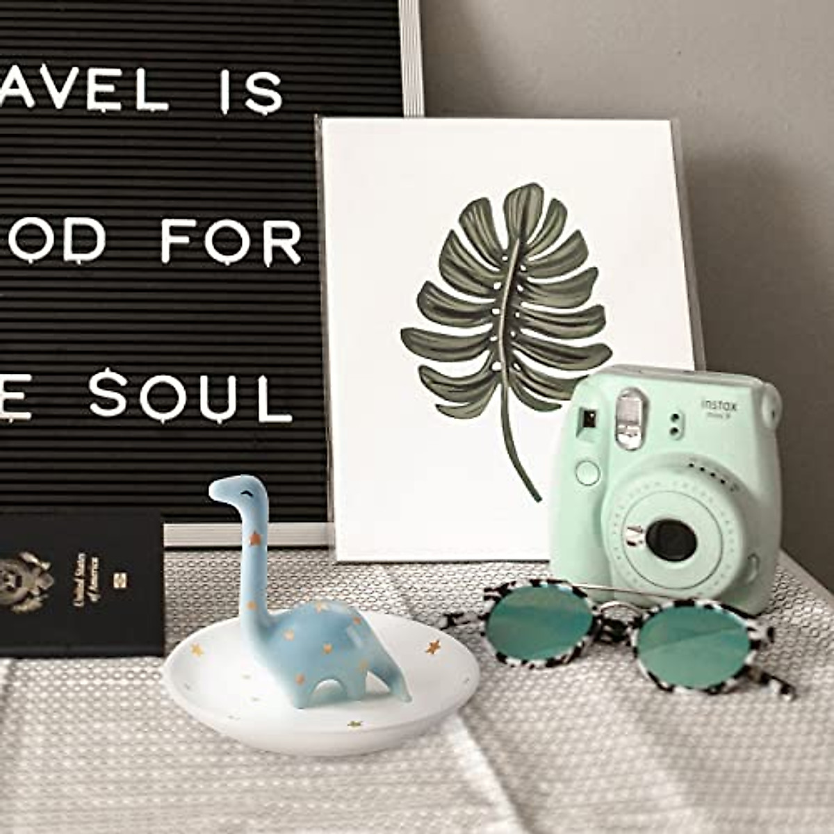 PUDDING CABIN Dinosaur Ring Holder for Jewelry, Christmas Gifts for Women Girls Birthday Wedding Graduation Valentines Bday Gift, Jewelry Dish Tray for Rings Bracelets Necklace Organizer