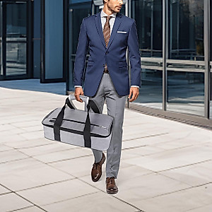 JLYOUNG Insulated Casserole Carrier, Food Carrier Bag for Hot or Cold Lasagna Holder Tote Casserole Carrier Bag for Potluck Parties, Picnic, Beach Fits 9 x 13 Baking Dish-Grey