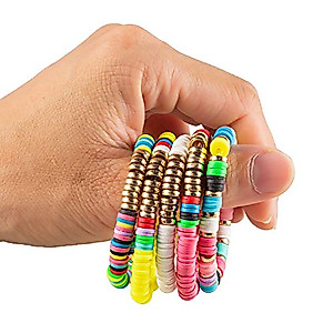 Deoot 400 PCS 6mm Gold & Silver Round Spacer Beads for Bracelet Necklace Jewelry Making Supplies