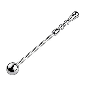 Stainless Steel Dildo Massage Wand, Handheld Anal Probe Metal Anal Butt Plug Masturbation Pleasure Stick Anus Stimulation Sex Toy for Men Women and Couple (Small)