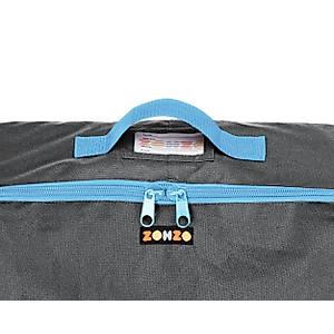 Zohzo Car Seat Travel Bag — Adjustable, Padded Backpack for Car Seats — Car Seat Travel Tote (Gray with Black Trim)