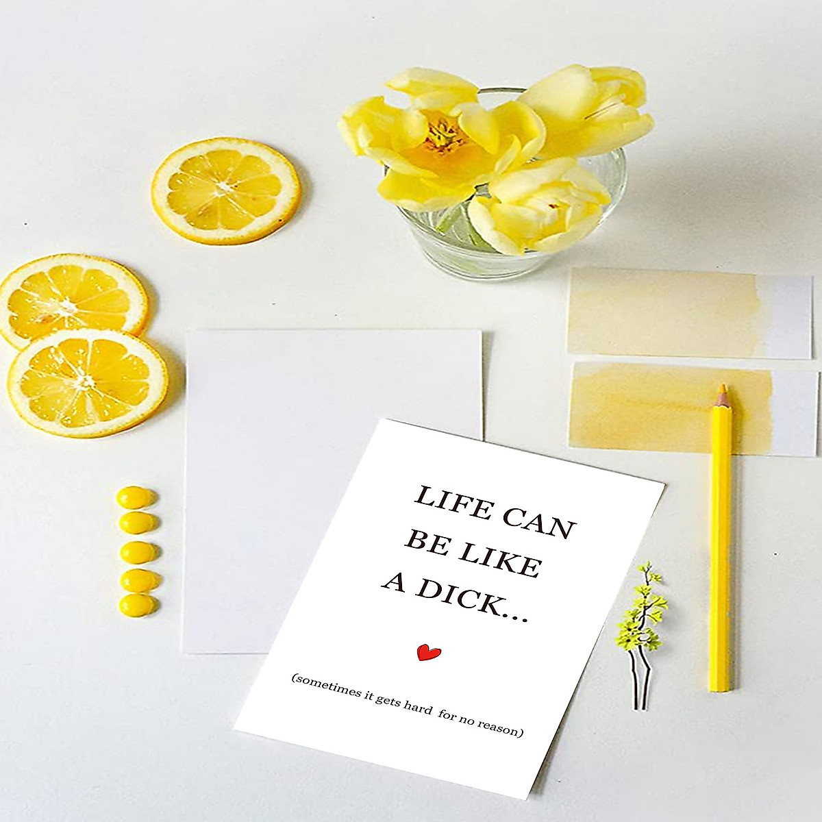 Comting Cheeky Encouragement Card, Sarcastic Thinking of You Card, Funny Sympathy Card for Friend, Life Suck, Divorce, Sad, Have A Hard Time