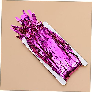 UKCOCO Rose Gold Fringe Curtain 3pcs Tinsel Curtain foil Curtain Party Decoration Plastic Fringe Curtain Fringe Curtain Decoration Aluminum foil Decorate Metallic line