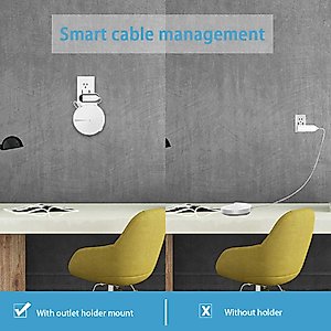 Outlet Mount for TP-Link Deco M5 Whole Home Mesh WiFi System, Space-Saving Wall Mount for TP-Link Deco M5 with Cord Management Function(3 Pack)
