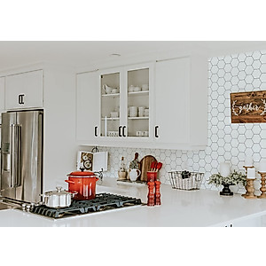 Fiula Hexagon White Wallpaper Peel and Stick Wallpaper 197” ×17.3” Removable Wallpaper Self Adhesive Wallpaper White and Grey Wallpaper Modern Wall Paper Decor Shelf Liner Vinyl Wallpaper