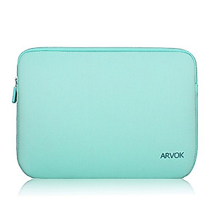 Arvok 17-17.3 Inch Laptop Sleeve Multi-Color Size Choices Case/Water-Resistant Neoprene Notebook Computer Pocket Tablet Briefcase Carrying Bag/Pouch Skin Cover for HP/Dell/Lenovo/Asus/Acer Light Green