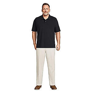 Lands' End Mens Short Sleeve Comfort First Mesh Polo Black Regular X-Large