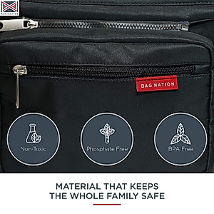 Diaper Bag Backpack and Stroller Organizer Black Bundle