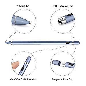 Active Stylus Pens for Touch Screens, maylofi Rechargeable Digital Stylish Pen Pencil Universal for iPhone/iPad Pro/Mini/Air/Android and Most Capacitive Touch Screens