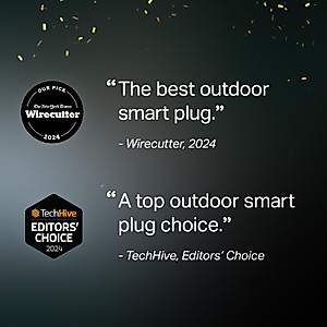 Kasa Outdoor Smart Plug, Smart Home Wi-Fi Outlet with 2 Sockets, IP64 Weather Resistance, Compatible with Alexa, Google Home & IFTTT, No Hub Required, ETL Certified(EP40)