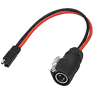 zdyCGTime 2 Pin Power Industrial Circular Connector to SAE Cable for Solar Panel Suitcase and Grand Design, Fit for Furrion, Forrest River RV Solar Panel Suitcase, Grand Design RV's Industry（10AWG）