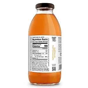 Just Ice Tea Organic Iced Tea, 16 Fl Oz Glass Bottles (Half Tea & Half Lemonade, Pack of 12)