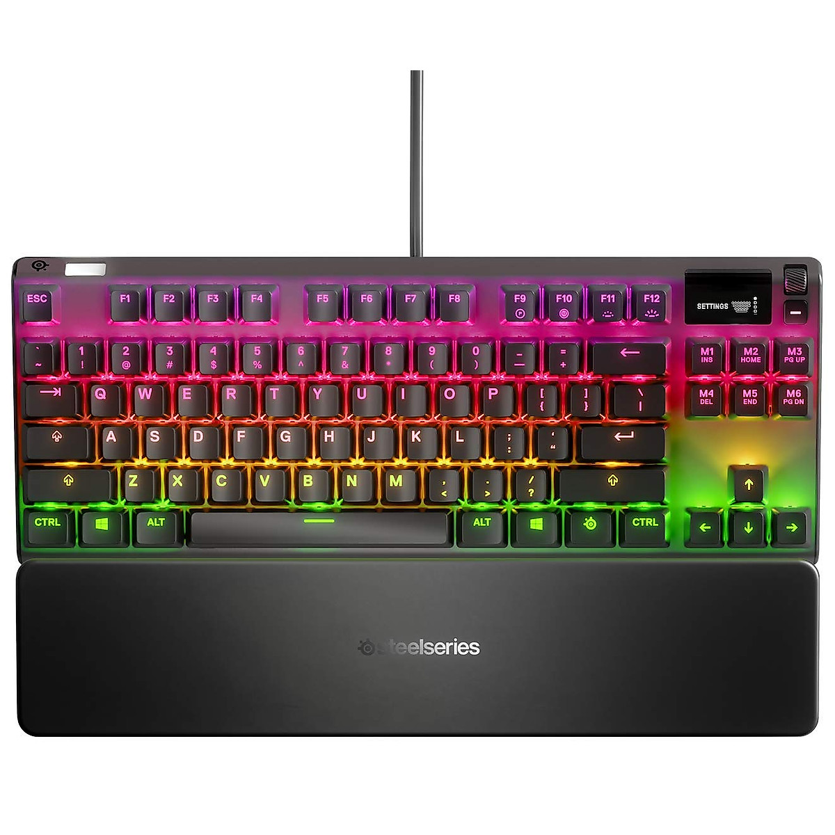 SteelSeries Apex 7 TKL - Mechanical Gaming Keyboard - OLED Display - Brown Switches - American (QWERTY) Layout