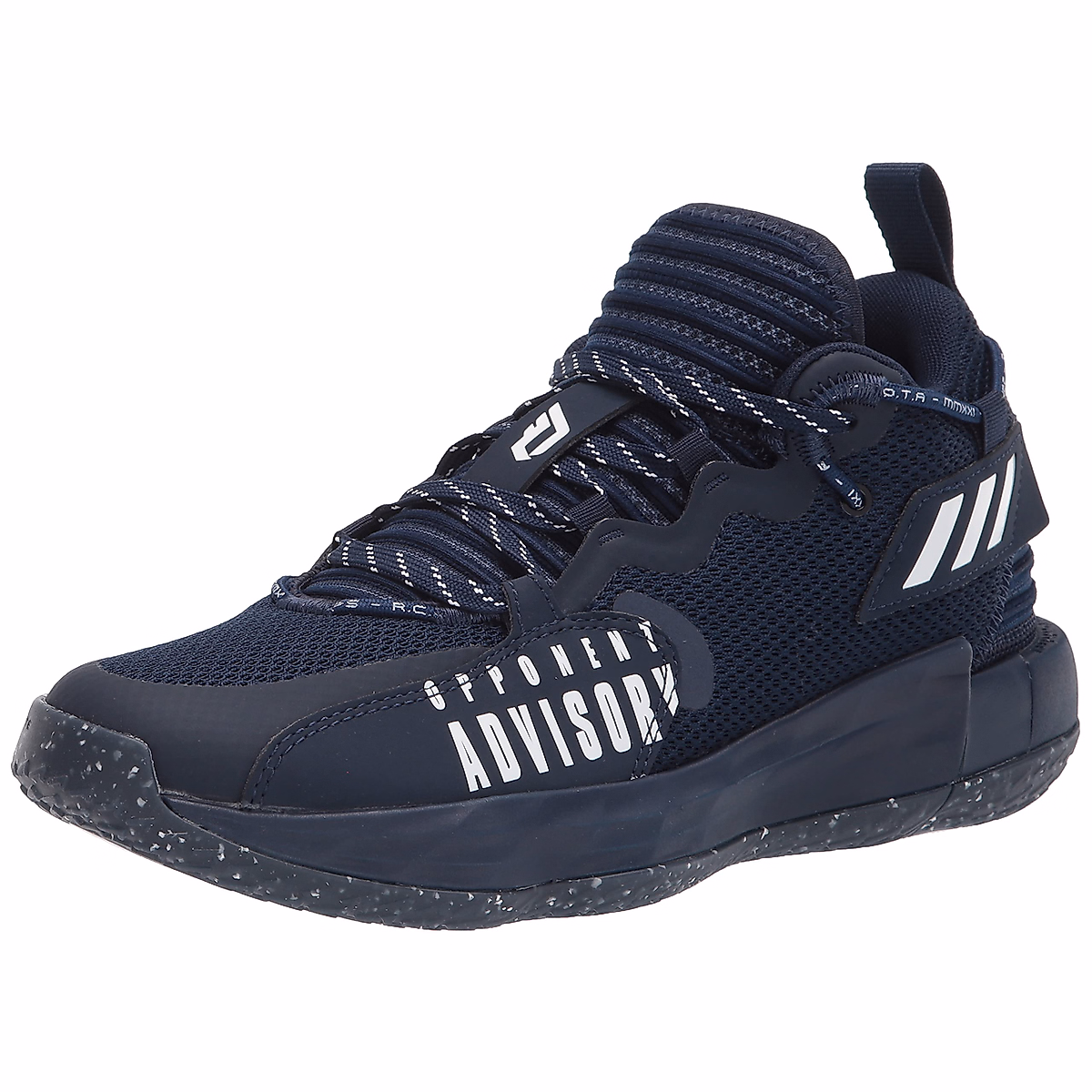 adidas Unisex Dame 7 Extply Basketball Shoe, Team Navy Blue/White/Team Navy Blue, 11 US Men