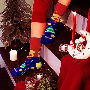 Funny Christmas Socks Box for Men Women Teen Boys Girls - Christmas Secret Santa Gifts Fun Novelty Funky Crazy Silly Cool Cute Santa Socks Xmas Gifts Stocking Stuffers