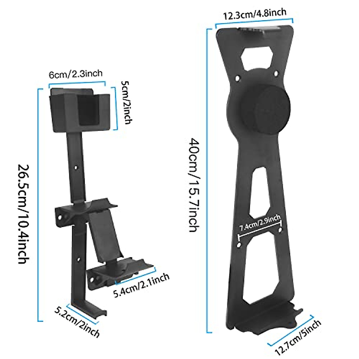 PS5 Holder Wall Mount Stand - Playstation 5 Game Controller Holder Wall Shelf Play Station 5 Console Digital and Disc Edition - PS5 Wall Mount Kit Including 2 Accessory Holders for Remote Controller&Headphone Set