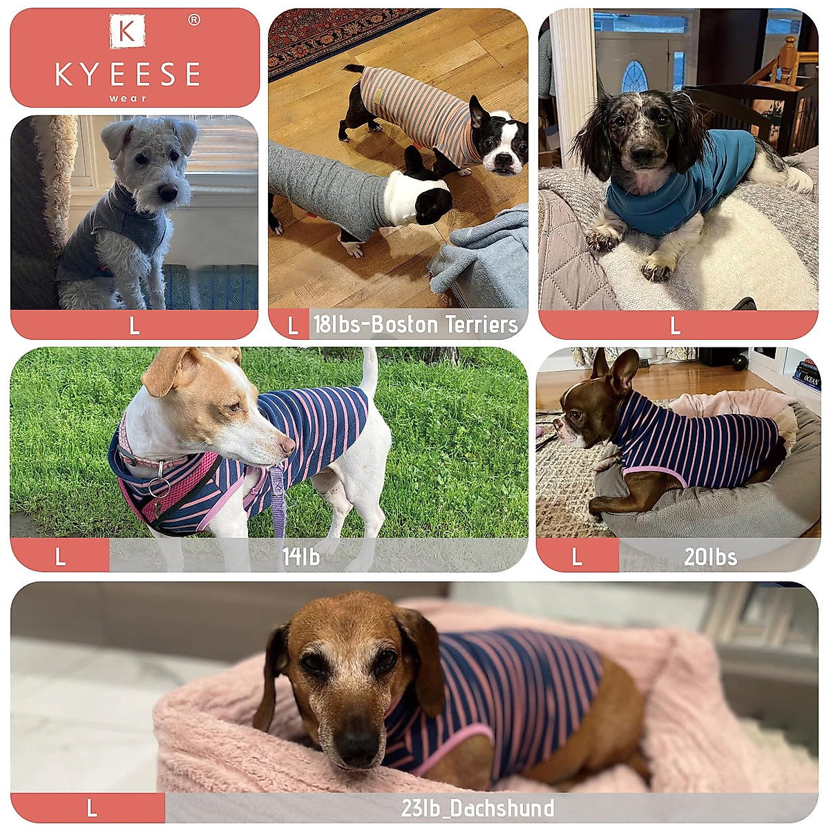 KYEESE 2Pack Dog Sweater Soft Dog Clothes Warm Dachshund Clothes Turtleneck Dog Coats Dog Sweaters for Small Dogs Girl Pullover Small Dog Sweaters Stretchy Dog Sweatshirt