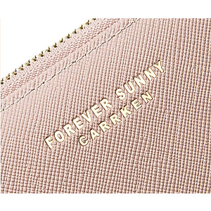 Wallets for Women Leather Cell Phone Case Holster Bag Long Slim Credit Card Holder Cute Minimalist Coin Purse Thin Large Capacity Zip Clutch Handbag Wallet for Girls and Boys Ladies (Pink)