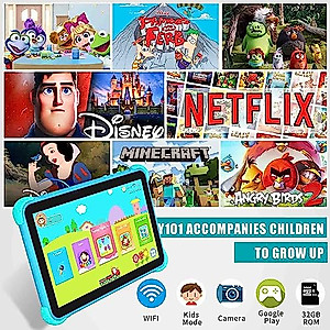 Kids Tablet 10 inch Toddler Tablet for Kids WiFi Tablet for Toddlers Children's Tablet with Case Included 32GB Kids Tablets for Kids Kid proof Case Touch Screen Parental Control YouTube Neflix (Blue)