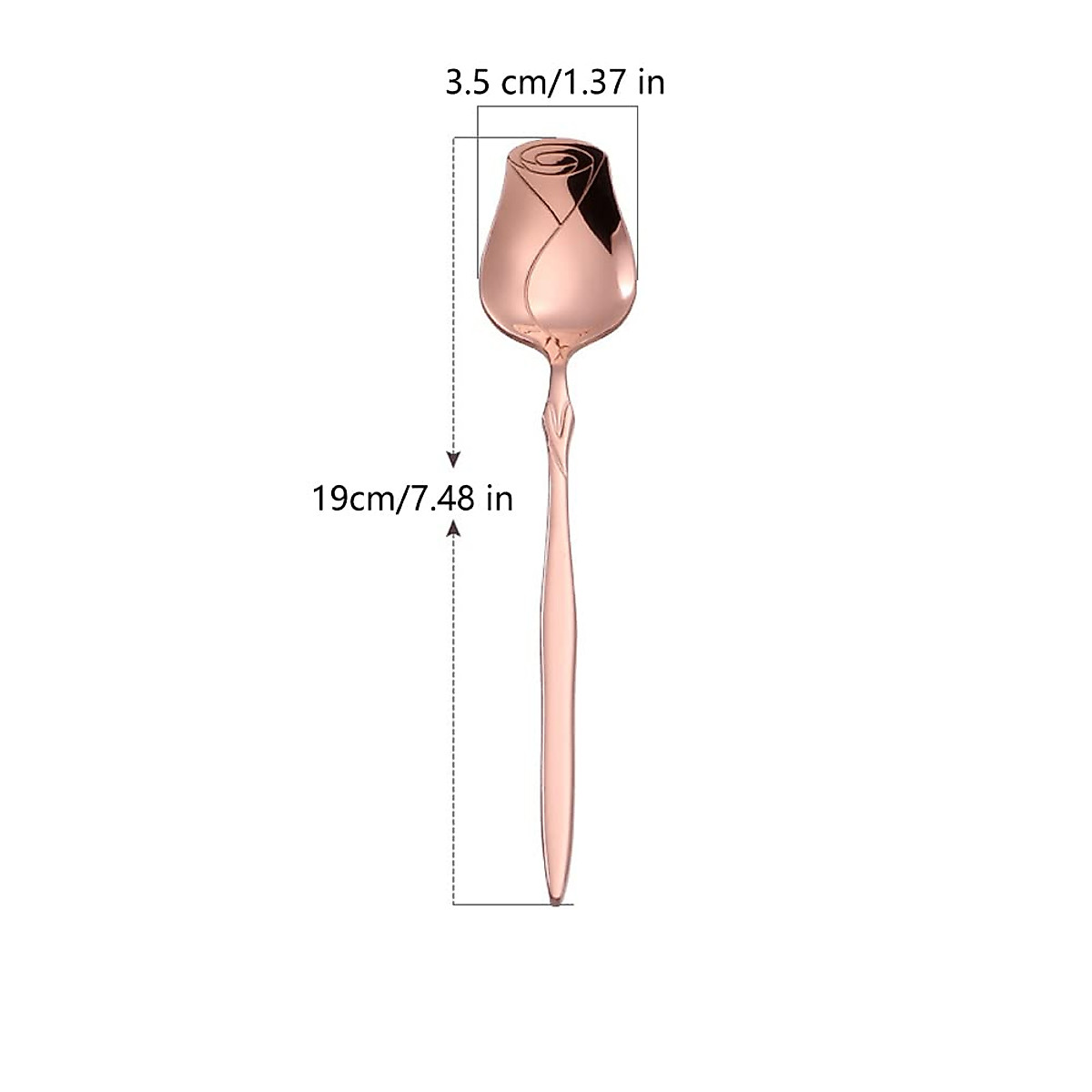 Stainless Steel Spoon Set 5 Pack, Rose flower shaped spoon, Coffee spoon，Dessert Spoon, Ice Cream Spoons, tea spoons，Love spoon, Cute holiday gift (Multicolor)