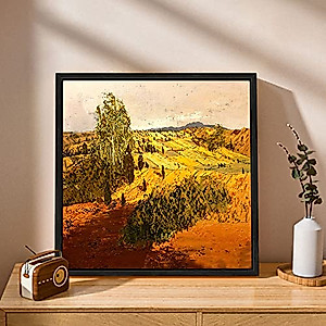 FOLKOR 12x12 Frame for Canvas Painting 0.6-0.8” Deep, 2 Pack Square Floater Frame for Canvas Prints, Floating frame for Wall Art Oil Painting Paint by Numbers Living Room Decor (Black)