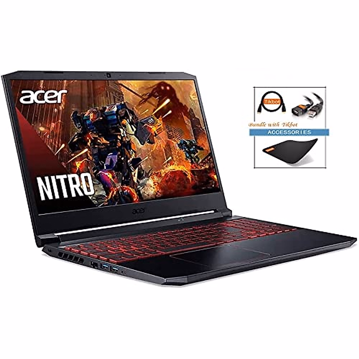 Acer Nitro 5 Gaming Laptop, Intel i5-10300H 4.5GHz, NVIDIA GeForce RTX 3050 4GB GDDR6, 15.6" FHD IPS 144Hz Display, Wi-Fi 6, Type-C, Backlit KB, Win 10, w/Accessories (16GB RAM | 512GB PCIe SSD)