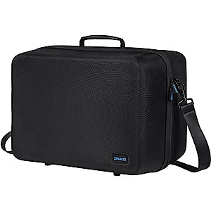 ZENACCE Hard Carrying Case Compatible with PS5, Full Size Protective Travel Bag Fits PlayStation 5 Console with Base On, DualSense Controllers, Pulse 3D Headset and Other Accessories