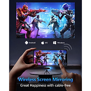 2022 Mini Pocket WiFi Projector 3D DLP 3600 Lumens WXGA HD LED Portable Wireless Video Projectors Support 1080P Airplay HDMI USB Auto Keystone Battery Pico for Gaming Home Theater Outdoor Movie Camp