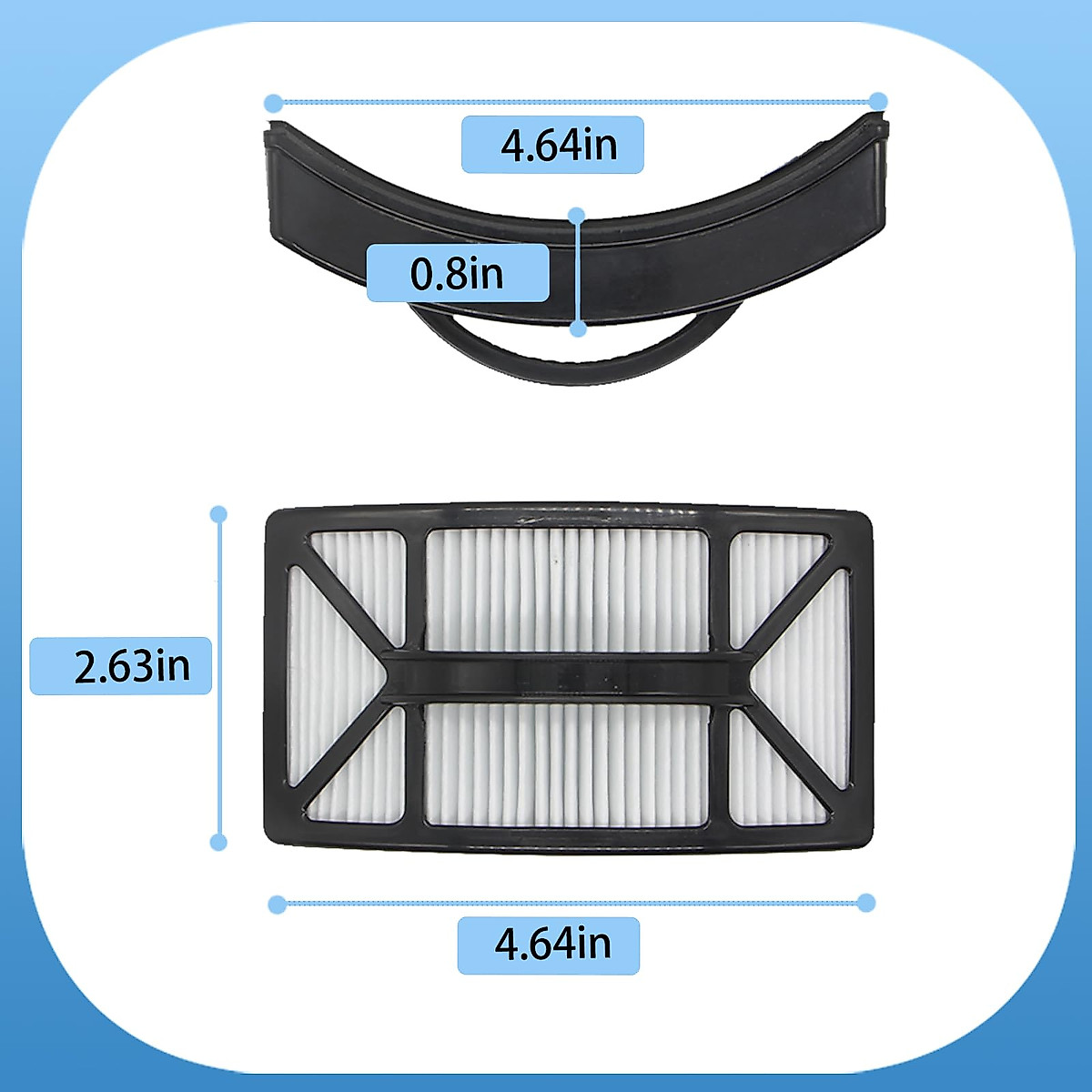 Aolleteau Filter Compatible with Bissell Vacuum 1790, 1792, Pet Vacuum 1793, 2488, 2486, 2487, 2492, 2490, 2489, 24899, 2491, 2494, 1307, 1309 (1 Pack Post-Motor Filter and 1 Pack Style 7/9/10 Belt)
