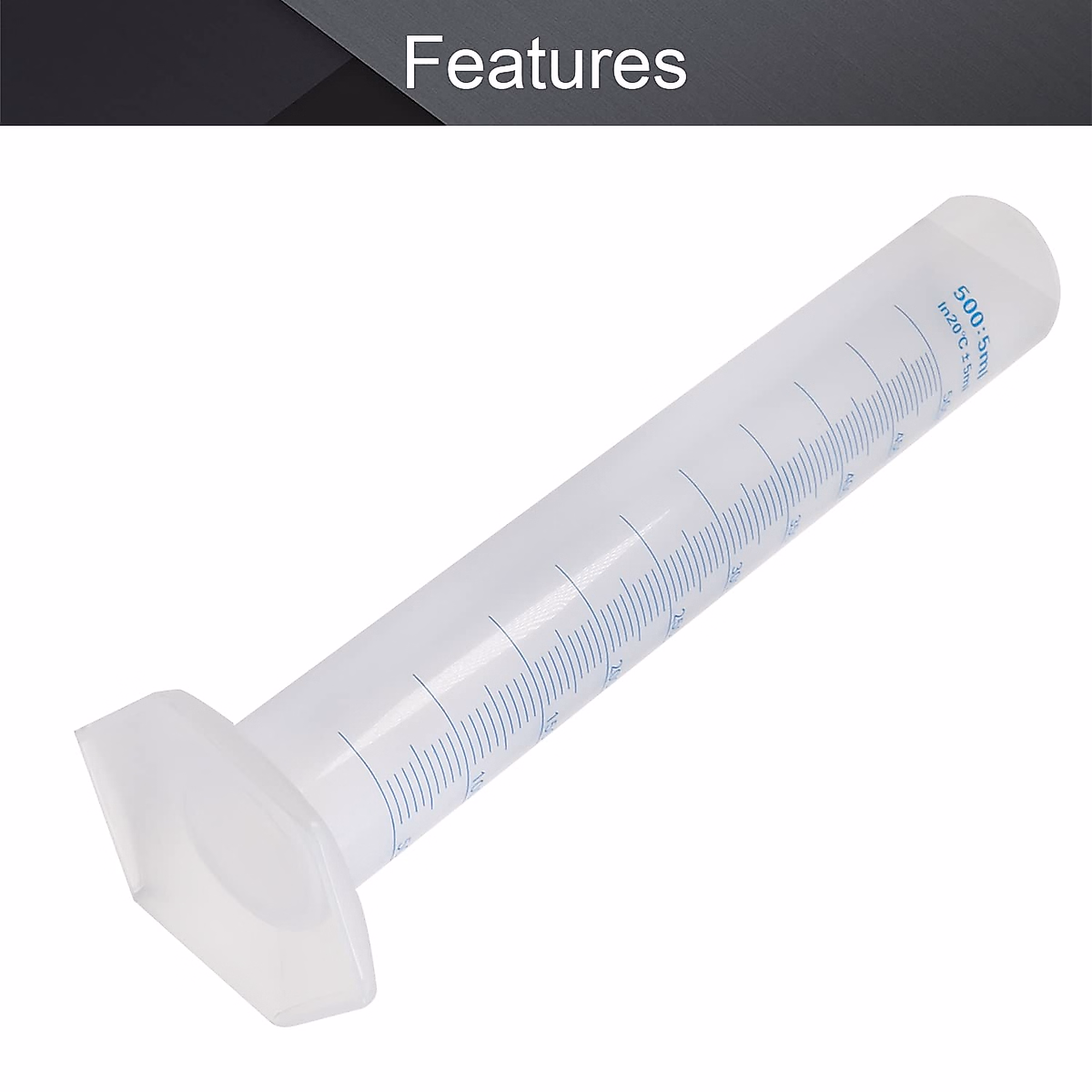 Othmro 1Pcs 500ml Chemistry Laboratory Set Liquid Measuring Tool Plastic Graduated Cylinder