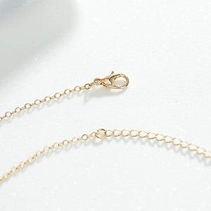 Olbye Gold Heart Necklace Choker Minimal Drop Necklace Jewelry for Women Simple Y Necklace (1 Layer)