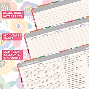Pocket Planner/Calendar 2024-2027 - Monthly Pocket Planner/Calendar, Jul. 2024 - Jun. 2027, 3.8" x 6.4", 3 Year Monthly Planner, 63 Notes Pages