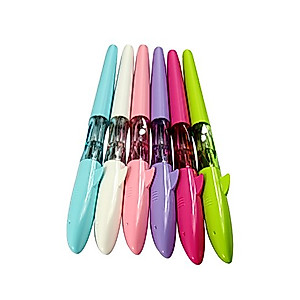Gullor Jinhao Fountain Pen Shark Design, Fine Nib, 6 Candy Colors, 6PCS