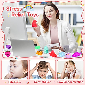 85Pcs Mochi Squishy Toys Party Favors for Kids Kawaii Animal Mini Squishies Stress Relief Toys Birthday Xmas Easter Gifts for Girl Boy Classroom Prizes Goodie Bag Fillers Easter Egg Fillers Random