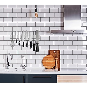 Ouddy 16 Inch Magnetic Knife Holder for Wall, Stainless Steel Knife Magnetic Strip Block Bar Rack Use as Kitchen Knife Holder, Knife Strip, Magnetic Tool Organizer, Art Supply Organizer & Home Organizer