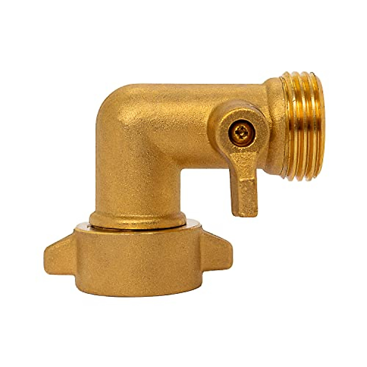 Morvat Hose Elbow Connector 90 Degree, Water Hose Elbow Connector, Brass Elbow Hose Connector, Garden Hose Connector, Solid Brass Elbow Shaped Water Spigot with ON/Off Shutoff Valve…