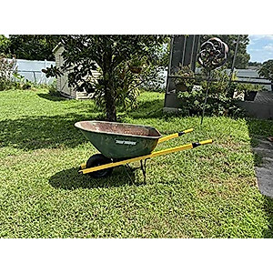 Edward Tools Heavy Duty Wheelbarrow Handles Replacement Pair 60” - Unbreakable Steel Handles with Soft Cushion Grips - Pre-drilled Holes - for Jackson, Ames, Craftsman, Kobalt