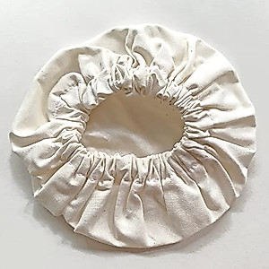 Hell Blues HB 100% Organic Elastic Food Bowl 4-Pack Small Bowl/Jar Covers Unbleached Stretched Food Reusable ~ Alternative to Plastic/Foil Covers (Fits upto 4" - 6.5" inches)