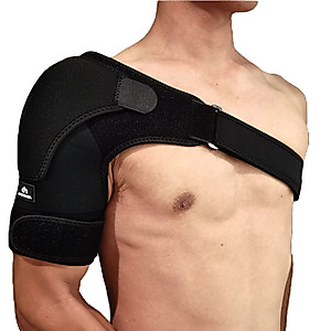 COPPER HEAL – Shoulder Brace Adjustable Compression Copper Sleeve Torn Rotator Cuff Stability support Immobilizer wrap Tendonitis Dislocation Bursitis AC Joint Pain Relief Dislocated Strap