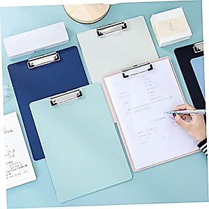 Tofficu 4 Pcs Writing pad exam Paper Clips Pencil Sketch Hand Support Paper folders Office folders a4 Document Holder Conference Note pad Plastic Writing Board Office Clip Boards Letter