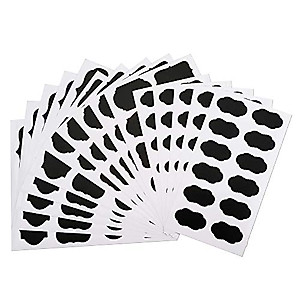 ONUPGO Chalkboard Labels - 150 Premium Reusable Chalkboard Stickers with 2 Chalk Marker to Decorate Your Pantry Storage & Office, Chalk Label Stickers for Spice Jars, Mason Jars, Spray Bottles