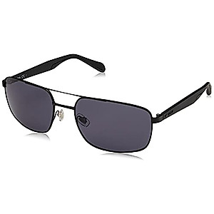 Fossil Men's Male Sunglass Style FOS 2088/S Rectangular, Matte Black, 59mm, 19mm