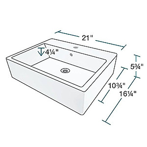 MR Direct v2502-w Sink in White Porcelain Vessel