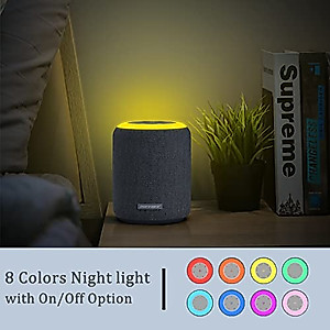 BUFFBEE White Noise Sound Machine for Sleeping with 17 Soothing Sounds, 8 Color Night Light, Memory Function, Fabric Design - Noise Maker for Home, Office, Kids and Adults