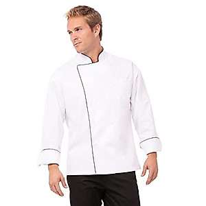 Chef Works Men's Sicily Executive Chef Coat, White, X-Large