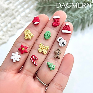 Mini Christmas Clay Cutters - Dacmern 12 Shapes Mini Christmas Polymer Clay Cutters, Small Winter Clay Earring Cutters for Christmas Clay Earrings Making (12Pcs Mini Studs Sets)