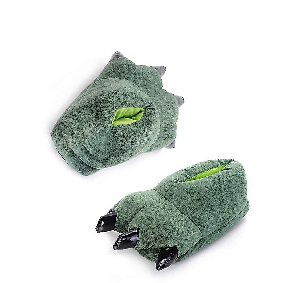 HengQiu Unisex Plush Animal Paw Slippers Fuzzy Warm House Shoes Dinosaur paw Slippers Claw Slippers