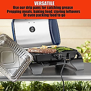 DONSIQIZZ 40Pack Weber 6415 Drip Pans, Grease Cup Liner for Weber Q, Pulse, Traveler Grill, Spirit Gas I & II, Genesis Gas, Genesis II 200&300-8.5" x 6" Disposable Aluminum Foil Grease Trays