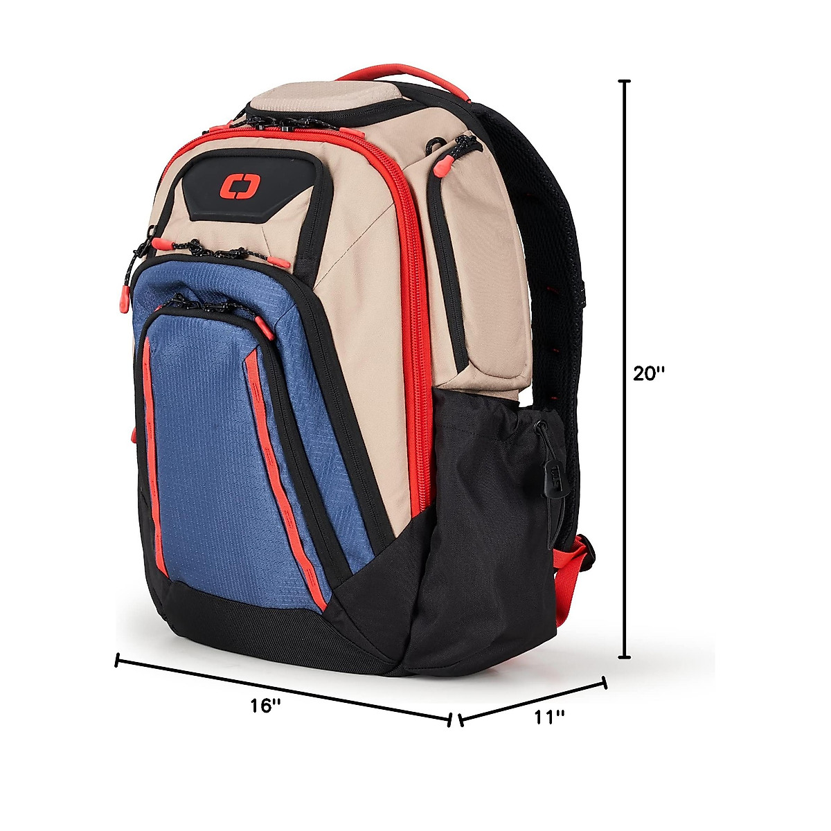 OGIO Renegade Pro Backpack, Tan/Blue/Red, 26 Liter